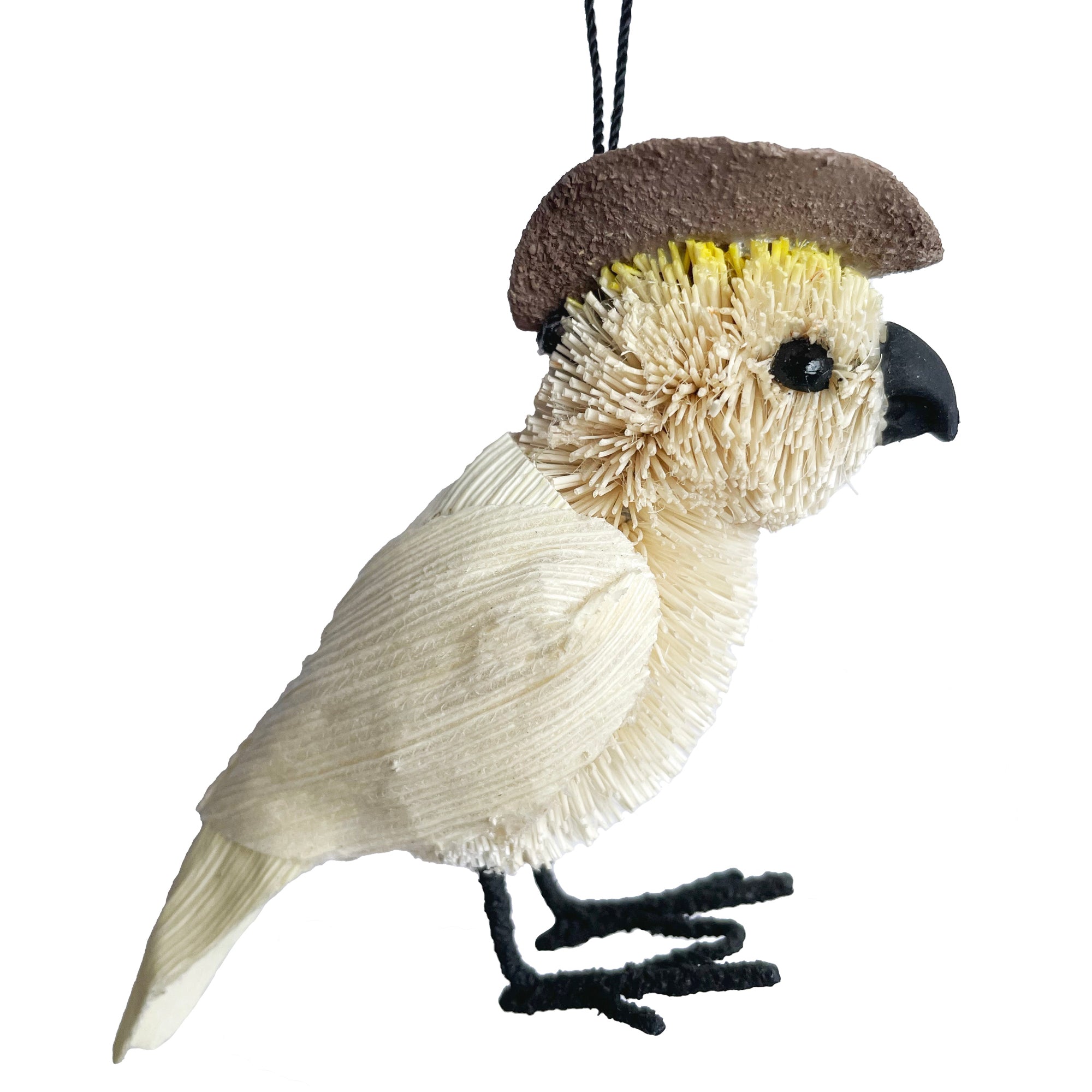 CHRISTMAS ORNAMENT, FIGURINE - WHITE COCKATOO WITH AKUBRA HAT - AUSTRA ...
